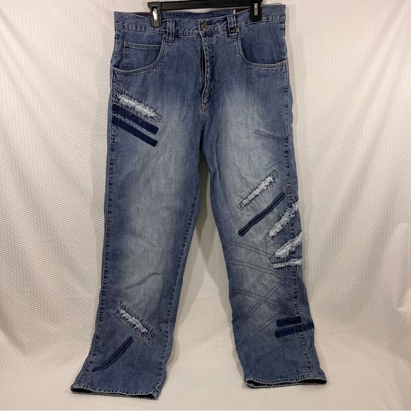 Phat Farm | Jeans | Vintage Phat Farm Jeans Mens 34x33 Blue Distressed ...